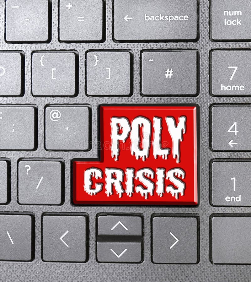 Polycrisis Keyboard Computer Stress Danger Phobias Anxiety Talk Speech ...