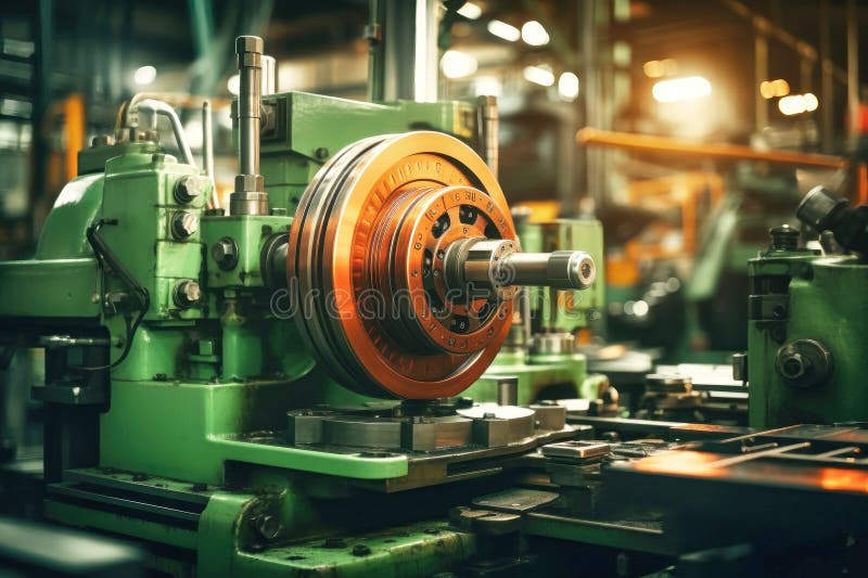 Photo of an Industrial Machine Shaping Metal Material. Modern Metal ...