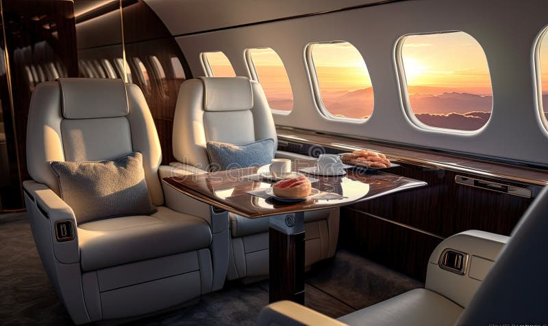 Photo of Inside an Airplane: a Comfortable Space for Work, Relaxation ...