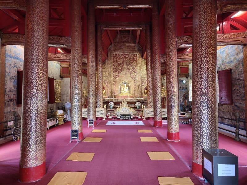 Photo of Inside Buddhist Temple. Stock Image - Image of temple, church ...