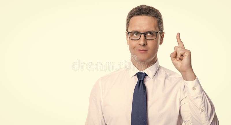 Photo of Inspired with Idea Man in Eyewear, Copy Space. Inspired with ...