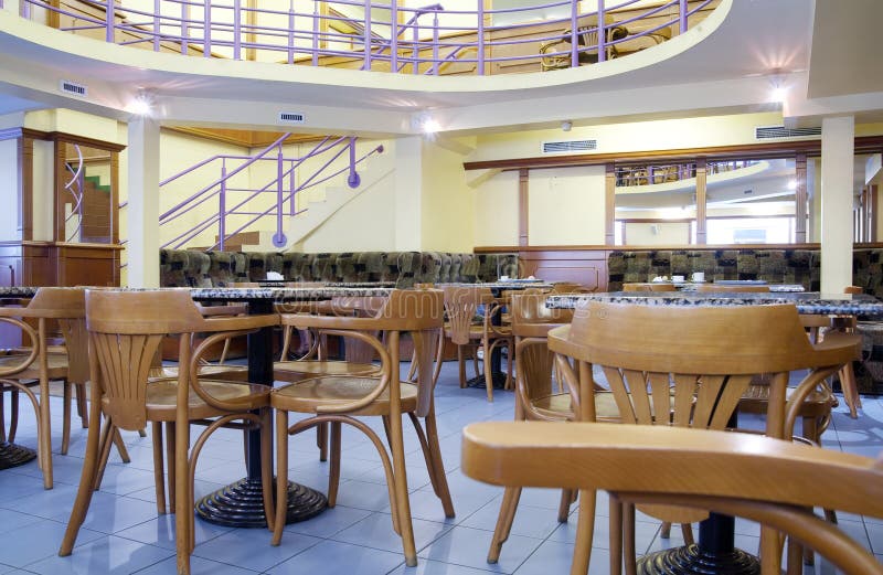 Colorful cafeteria stock image. Image of furniture, canteen - 32216407