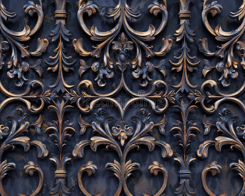 Photo of Intricate Filigree Pattern Texture with Delicate Ornate ...