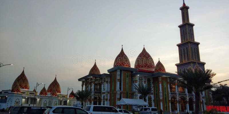 Photo of a Large, Beautiful and Magnificent Mosque in Jember, East Java ...