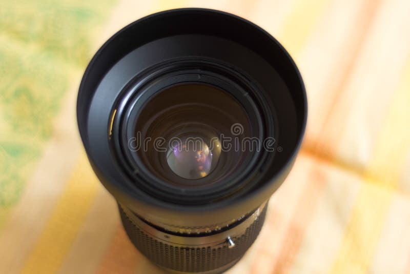 Photo of a Lens for a Camera. the Background is Blurred Stock Photo ...