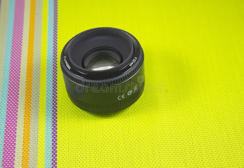 Photo lens on the table stock photo. Image of zoom, aperture - 203827666