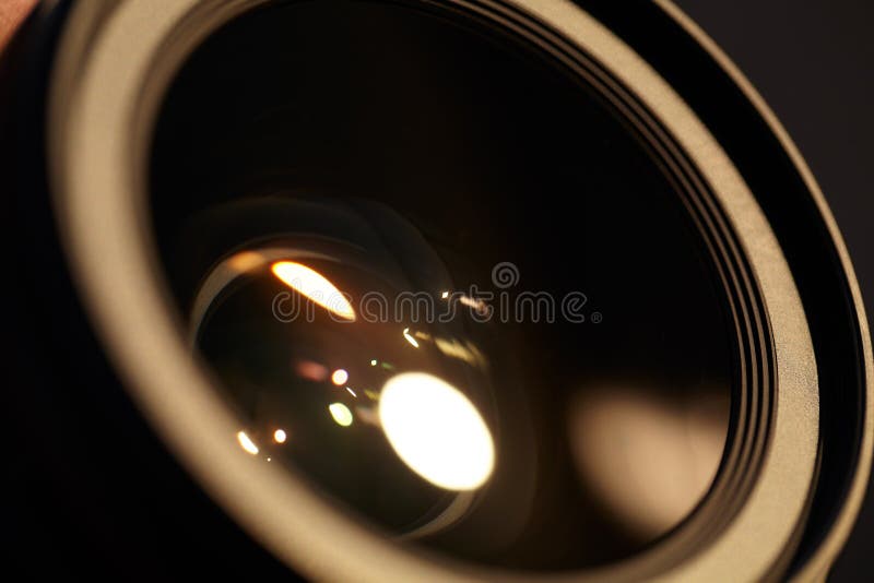 Photo Lense with Sun Reflections. Stock Photo - Image of glass ...