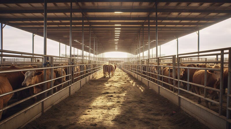A Photo of a Livestock Sorting Pen Stock Illustration - Illustration of ...
