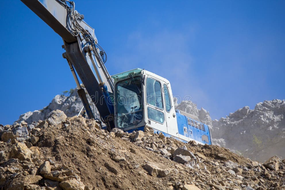 Photo of the Machine in the Quarry Stock Photo - Image of geology, soil ...