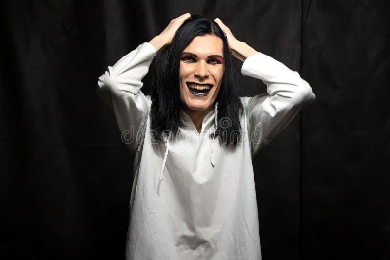 Photo of mad man with grin stock image. Image of handsome - 49592709