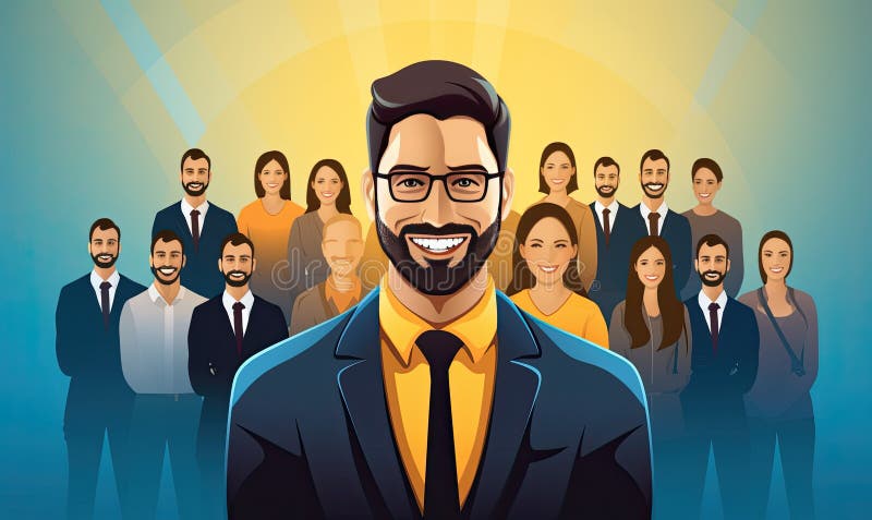 Photo of a Man with a Beard and Glasses Addressing a Crowd Stock ...