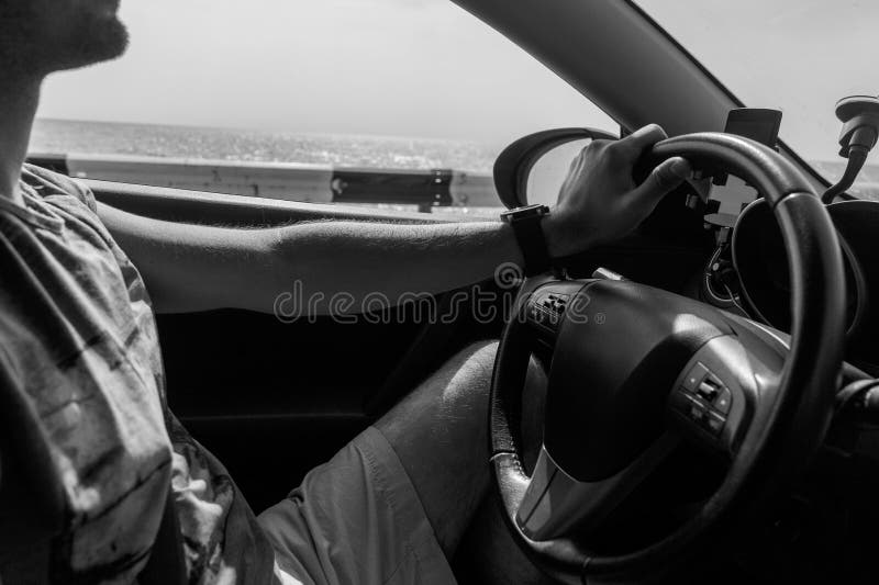 Photo of man driving car stock image. Image of adult - 85769409
