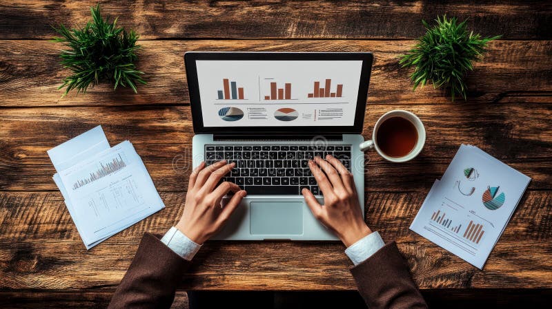 Photo a Man Typing on the Laptop with a White Screen Mockup Stock ...