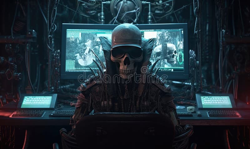 Photo of a Man Wearing a Helmet Standing in Front of a Computer Screen ...