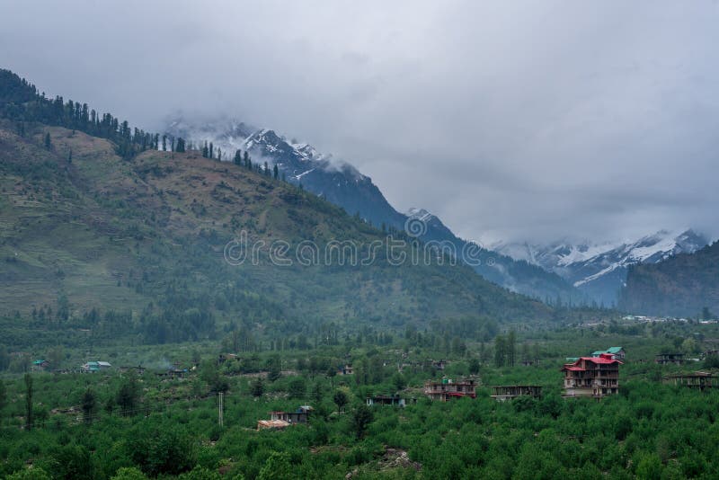 Photo of Manali City in Himachal Stock Image - Image of thrilling ...