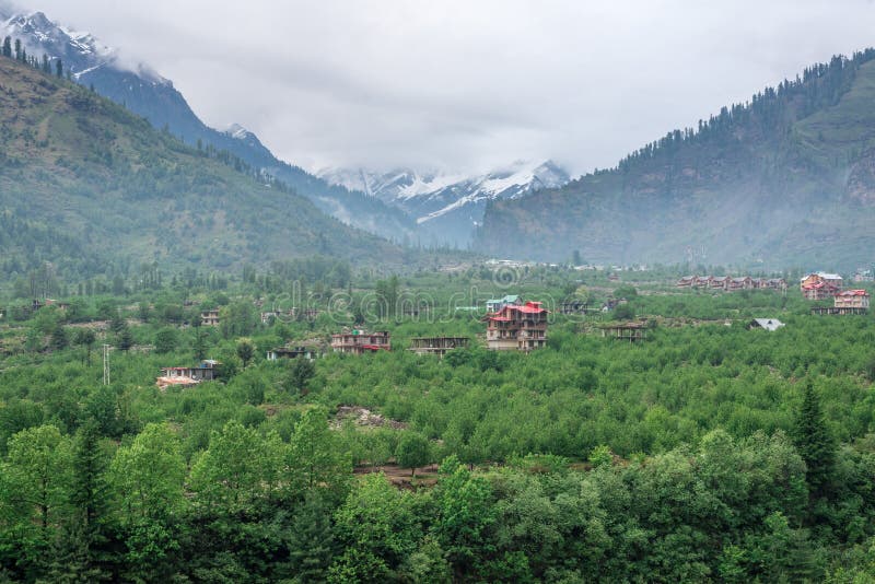 Photo of Manali City in Himachal Stock Image - Image of season, street ...