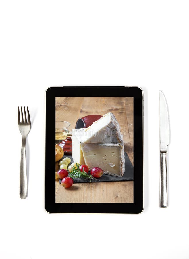 Photo Manchego Cheese with Grapes on Tablet Indoors Stock Image - Image ...