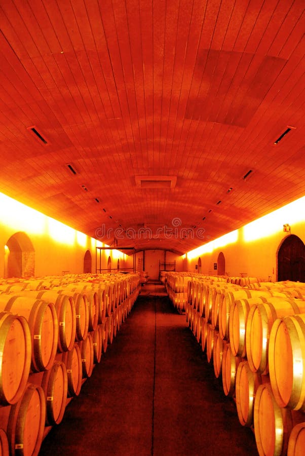 Barrels in perspective stock image. Image of barrels - 108450355