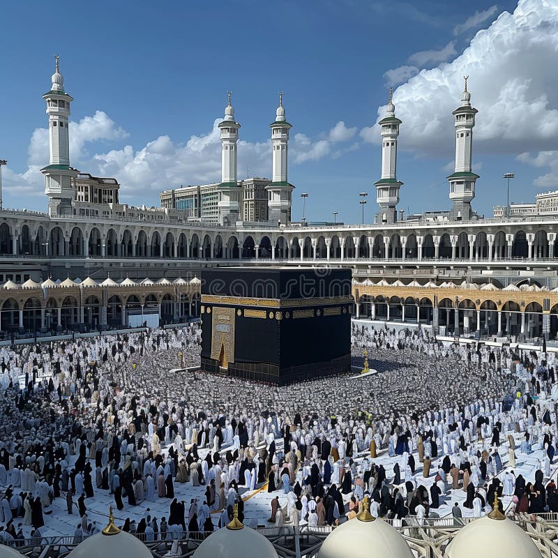 Photo of Mecca, Kaaba the Holiest Site of Islam, Generative AI Stock ...