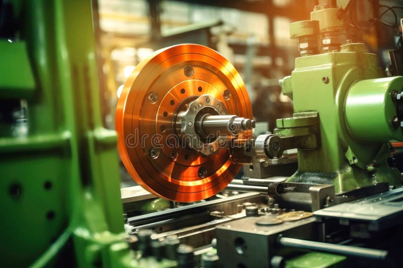 Photo of a Mechanical Device in Operation on a Metal Workpiece. Modern ...