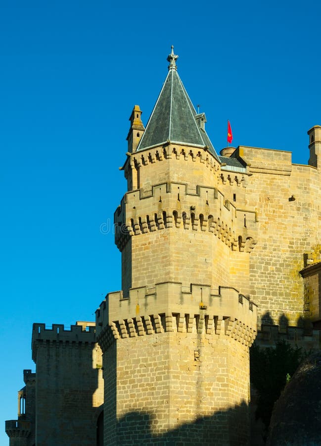 Photo of Medieval Castle. Olite Stock Photo - Image of historic ...