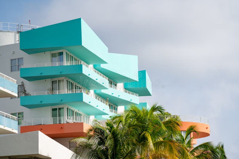 Photo of Miami Beach Deco Architecture Stock Image - Image of ...