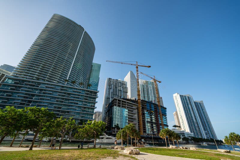 Photo of the Miami River between Brickell and Downtown MIA Stock Photo ...