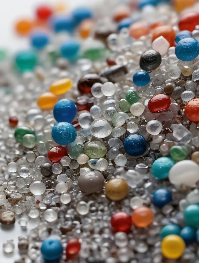 Photo of Microplastic Particle, Nurdles Pollution Isolated on White ...