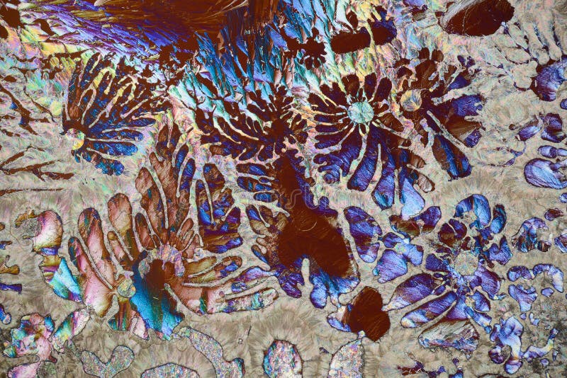 Colorful Micro Crystals in Polarized Light Stock Image - Image of ...