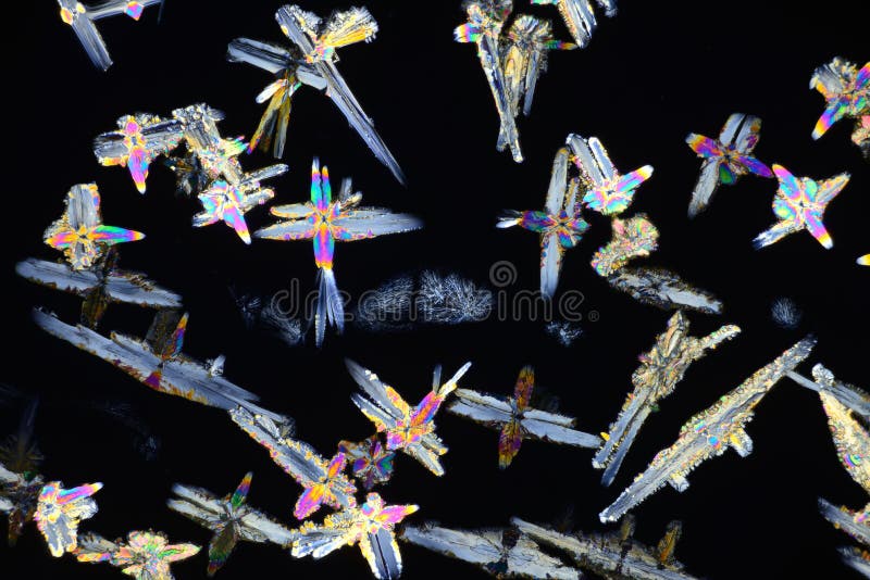 Colorful Micro Crystals in Polarized Light Stock Illustration ...