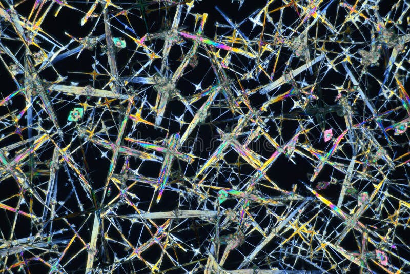 Colorful Micro Crystals in Polarized Light Stock Photo - Image of ...