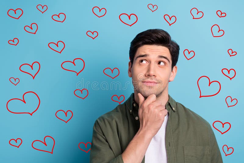 Photo of Minded Guy Think Thoughts Decide Solution Touch Hand Chin Look ...