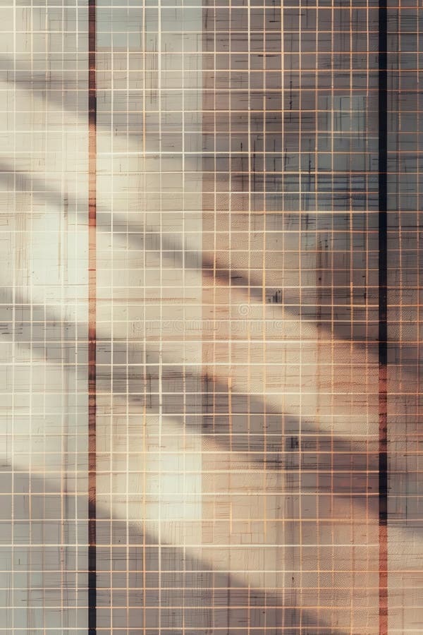 Photo of Minimalist Grid Pattern Texture with Clean Lines and Neutral ...