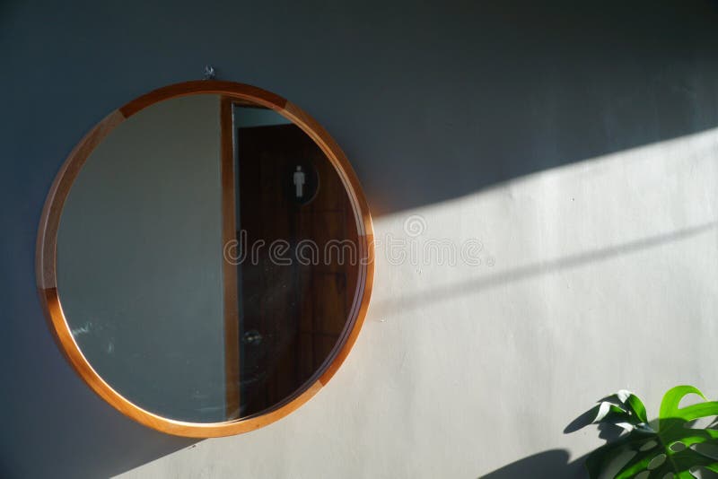 Circle Mirror To Reflection Stock Image - Image of home, iron: 268802195