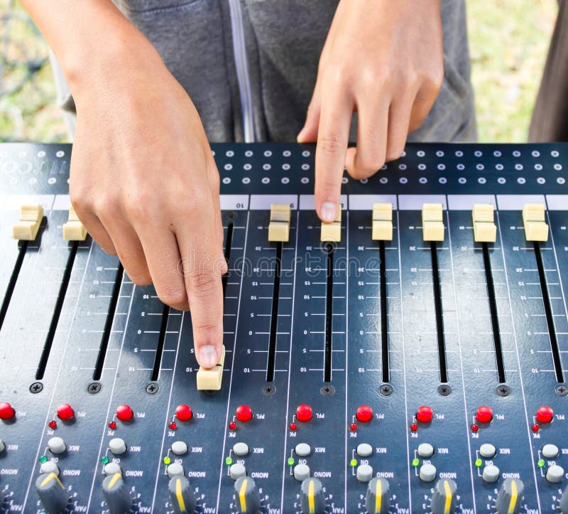 On a photo mixing desk stock image. Image of audio, music - 22953271
