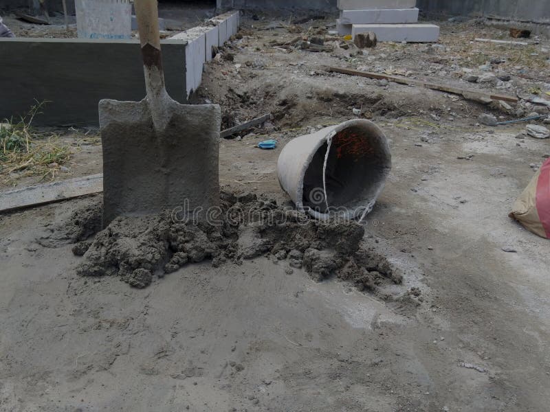 Photo of a Mixture of Cement and Sand that is Used As a Basic Material ...