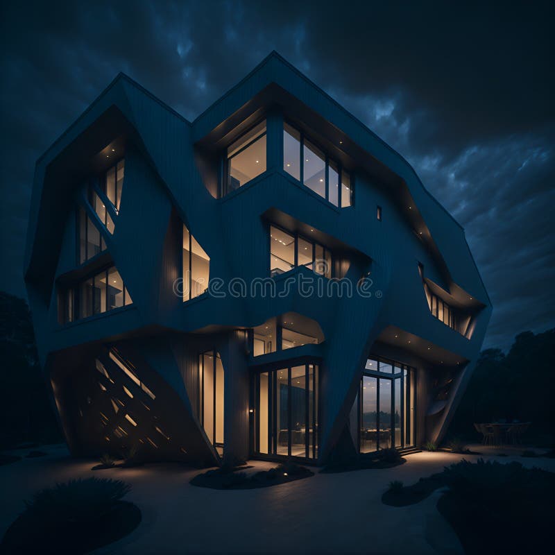 Ai Generated a Modern Glass Skyscraper with a Unique Facade of Numerous ...