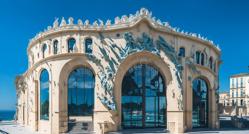 Ai Generated Modern Skyscraper Showcasing Its Unique Facade of Numerous ...