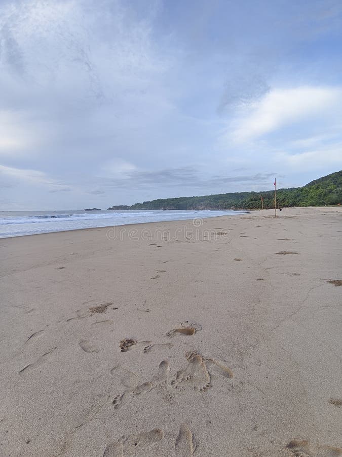 This is a Photo in the Morning on the Beach in the City of Pacitan ...