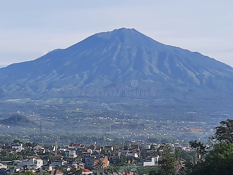 A Natural View of the Mountains, a Arjuna Mountain in Indonesia Stock ...