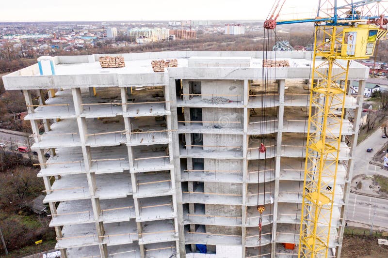 Photo of a Multi-storey Building Under Construction. Construction of a ...