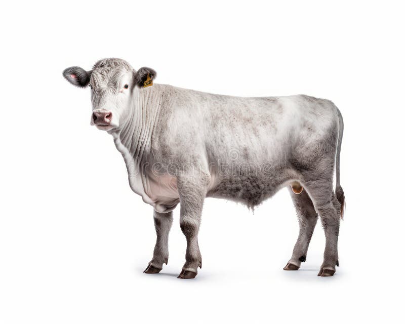 Photo of Murray Grey Cattle Isolated on White Background. Generative AI ...