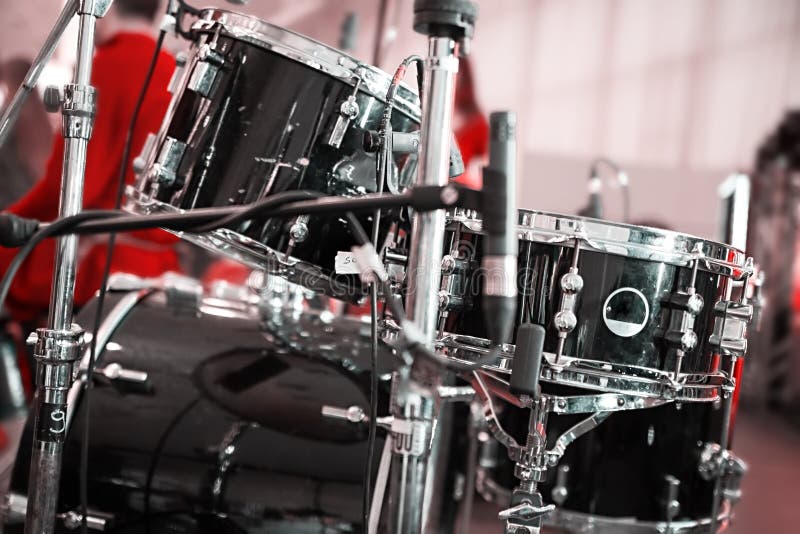 Musical Instruments, Drums on Stage Stock Photo - Image of drum ...