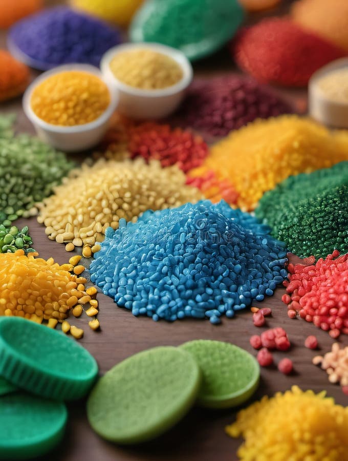 Photo of Naturefriendly Biodegradable Plastic Granules Different Colors ...