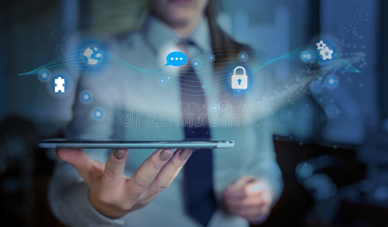 Photo of Network System in Modern Technology Smart Gadget Device ...