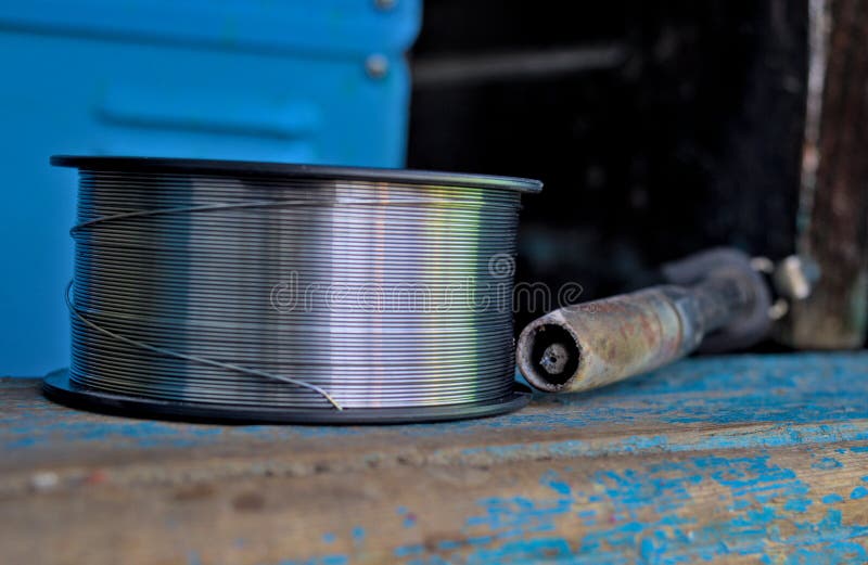 Photo of New Welding Wire Spool Stock Image - Image of industrial, disk ...