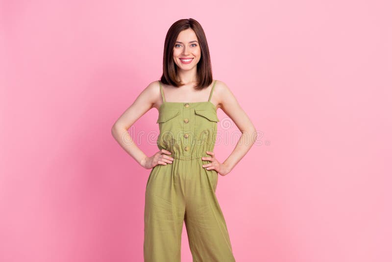 Photo Of Nice Lovely Positive Confident Woman With Bob Hairstyle