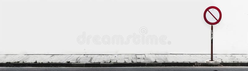 Photo of a No WindPowered Devices Sign Against a White Surface Stock ...