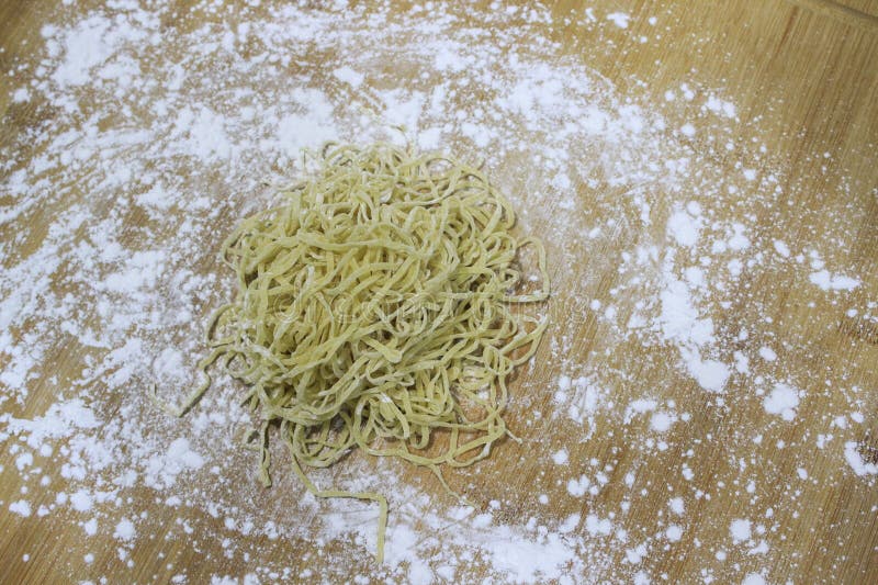 This is a Photo of Noodles that Have Just Been Made at Home Stock Photo ...