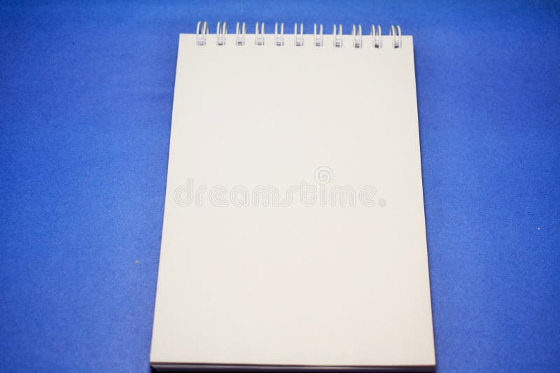 Notepad for Notes on a Sheet of Blue Paper Isolated Stock Image - Image ...